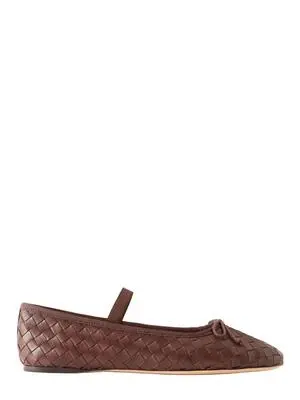 LOEFFLER RANDALL Woven Leather Ballet Flats - No