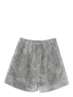 IL GUFO Glitter-effect Elasticated Waistband Shorts - Grey
