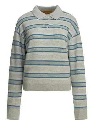 Guest In Residence Guest In Residence Striped Long-Sleeved Sweater Lightblue
