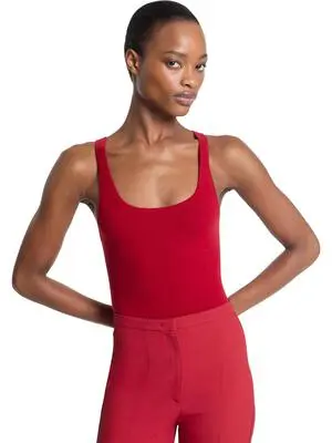 Michael Kors Cashmere Tank Bodysuit - Red