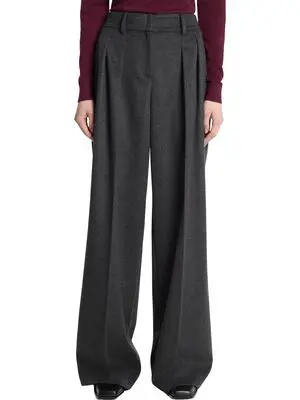 Michael Kors Cashmere Pleated Slouch Trousers - Grey