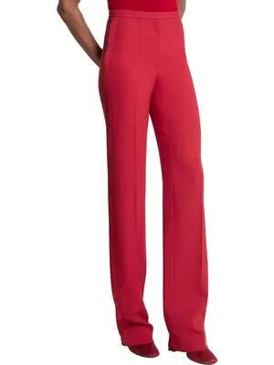 Michael Kors Agyness Double Crepe Sablé Tuxedo Trousers - Red