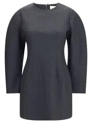 P.a.r.o.s.h Balloon-sleeve Mini Dress - Grey