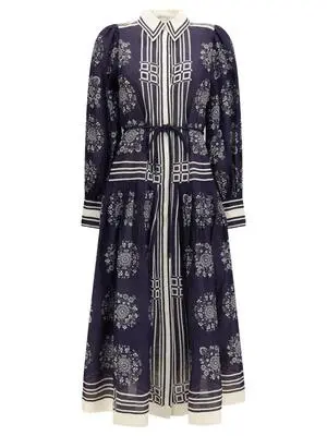 ALEMAIS Alemais Banderra Floral Midi Shirt Dress
