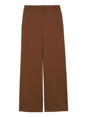IBLUES IBlues Cuffed-Hem Wide-Leg Trousers