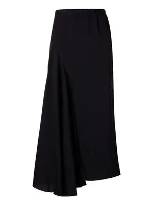 Sharon Wauchob Tria Asymmetric Duchesse-satin Midi Skirt - Black