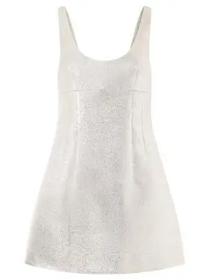 EMILIA WICKSTEAD Metallic A-line Mini Dress - No