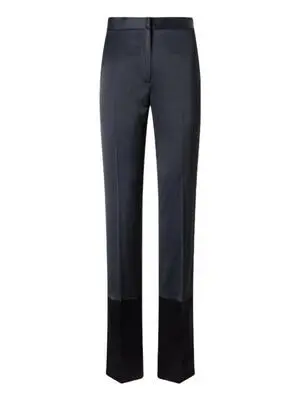 Sharon Wauchob Paneled Satin Straight-leg Pants - Black