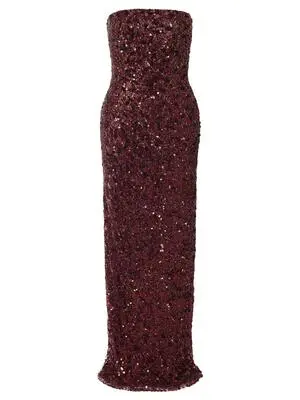 Jenny Packham Sirocco Sequined Tulle Gown - Brown