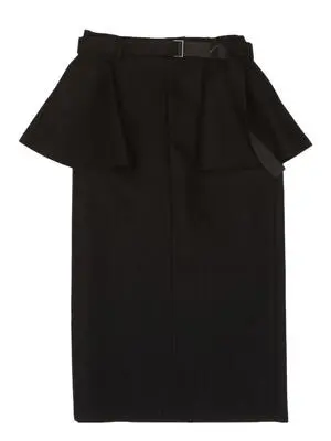 Sacai Belted Midi Skirt - Black