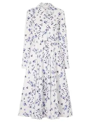 EMILIA WICKSTEAD Floral Print Midi Shirt Dress - No