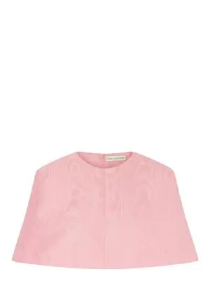 EMILIA WICKSTEAD Jacquard Cropped Cape Jacket - No