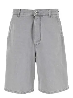 Bottega Veneta Straight Leg Bermuda Shorts - Light Gray