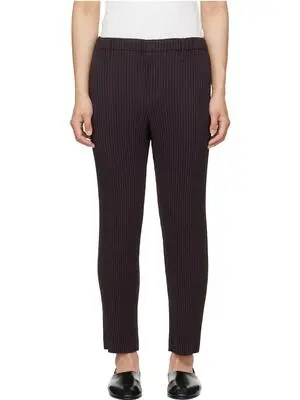 Issey Miyake Linen-like Trousers - Brown
