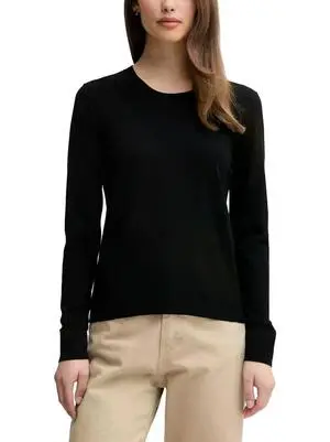 Sisley Crew-neck Long-sleeve Sweater - Black