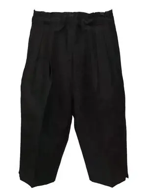 BIBLIOTHERK Raw-edge Balloon Shorts - Black