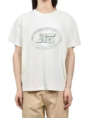 NO BISHOP NO KING Simply Graphic-print T-shirt - White