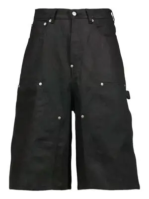 RIVET & HIDE Stud-detail Baggy Shorts - Black