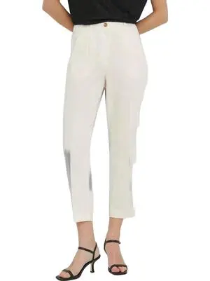 Sisley Elasticated-waistband Tailored Trousers - Neutrals