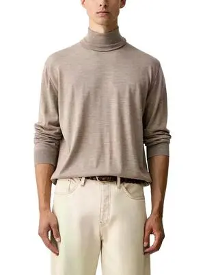 Paul & Shark Paul & Shark Virgin Wool Roll-Neck Sweater Neutrals