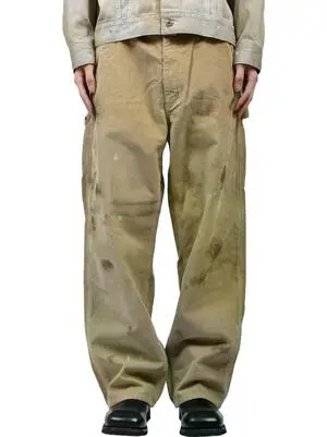 SWJP Paint-splatter Corduroy Trousers - Neutrals