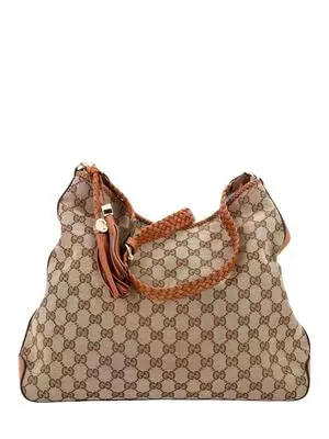 GUCCI Gucci Marrakech GG Canvas Medium Hobo Bag