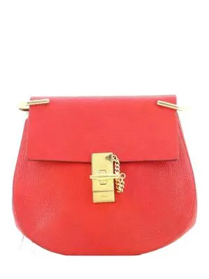 Chloé Drew Leather Cross Body Bag - Red