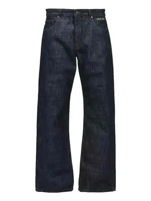 COLOR SPACE Logo-print Straight-fit Jeans - Blue