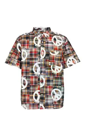 SWJP Madras Patchwork Shirt - Red