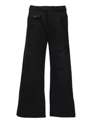 CEDARWOOD Cut-off Bored Track Pants - Black