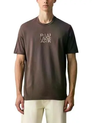 Paul & Shark Logo-embroidered T-shirt - Brown