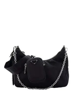 Prada Re-edition 2005 Tessuto Small Crossbody Bag - Black