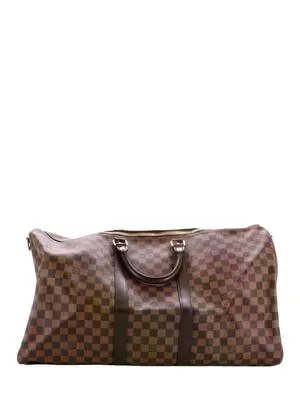 LOUIS VUITTON Damier Keepall Bandouliere 55 Travel Bag - Brown