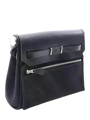 Hermès Mini Herbag Zip Shoulder Bag - Black