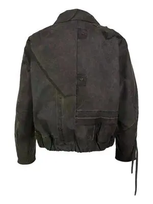 UNDER THE SIGN Patchwork Waxed Cotton Jacket - Grey