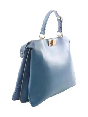 Fendi Fendi Peekaboo Satchel Bag Blue