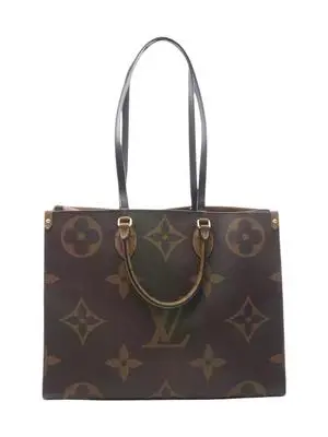 LOUIS VUITTON Louis Vuitton Monogram Giant On-The-Go Tote Bag Brown