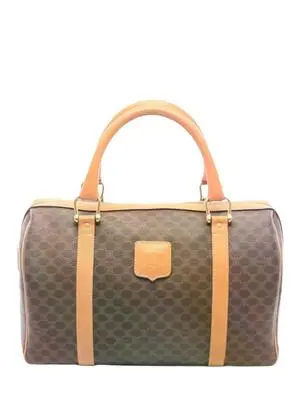 Celine Mini Macadam Boston Handbag - Brown