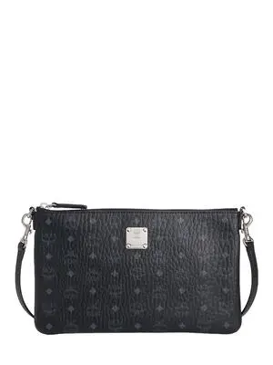 Mcm Aren Visetos Crossbody Pouch Bag - Black