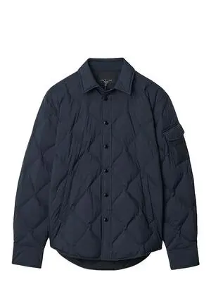 Rag & Bone Dane Quilted Shirt Jacket - Navy