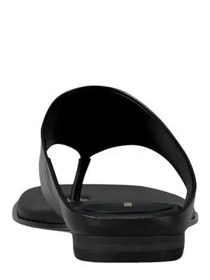 Michael Kors Alster Leather Thong Sandals - Black