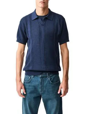 Rodd & Gunn Linwood Knit Cotton Sweater Polo - Ink