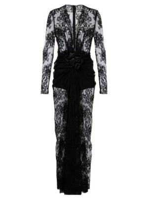DOLCE & GABBANA Dolce & Gabbana Gathered Cotton-Blend Lace Maxi Dress