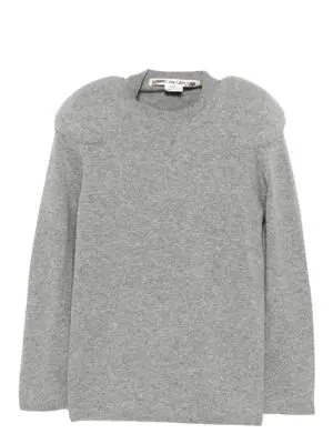 Comme Des Garçons Comme Des Garçons Crewneck Padded-Shoulder Jumper Grey
