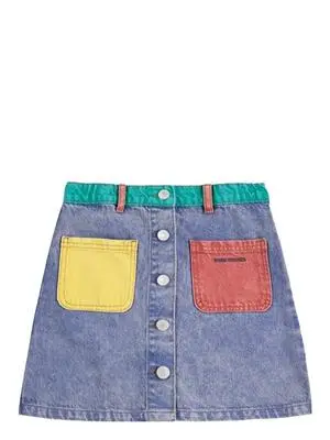 BOBO CHOSES Bobo Choses Button-Front Denim Skirt