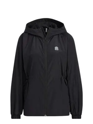 Adidas Neo Woven Hooded Training Windbreaker Jacket - Black