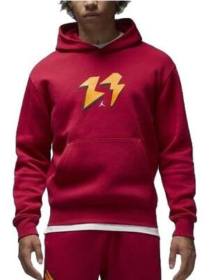 JORDAN Air Flight MVP Fleece Pullover Hoodie Red/multi-color
