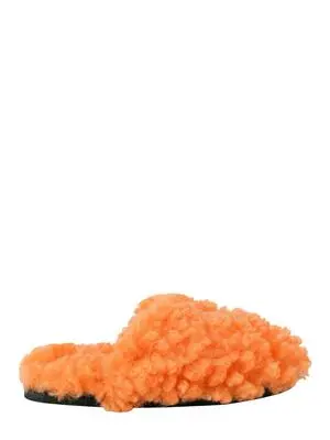 Kurt Geiger Faux Shearling Kensington Slippers - Orange