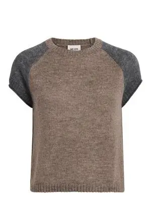 ME+EM Merino Wool-cashmere-silk Sweater Top - Brown