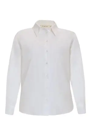 EXQUISE Neutrals Inara Shirt Buttoned Woven Shirt - Ecru